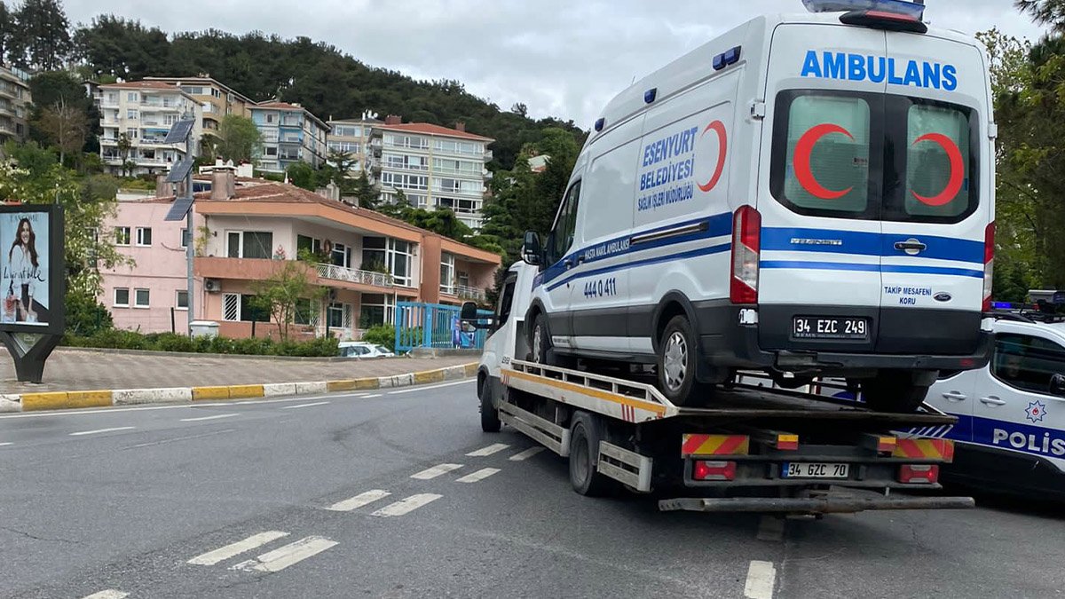 Esenyurt Belediyesinin Hasta Nakil Ambulansı yine haczedildi