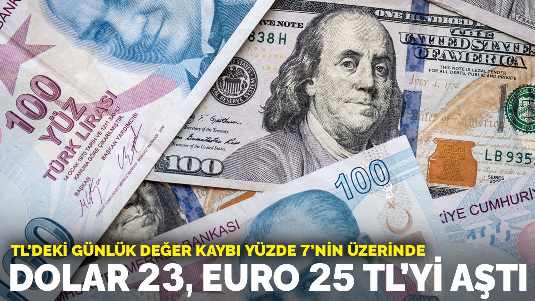 Dolar 23, euro 25 TL'yi aştı - KARAR