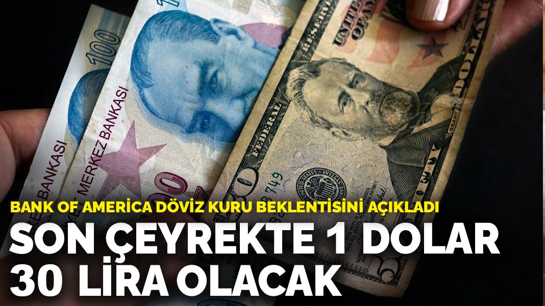 Bank of America döviz kuru beklentisini açıkladı: Son çeyrekte 1 dolar ...