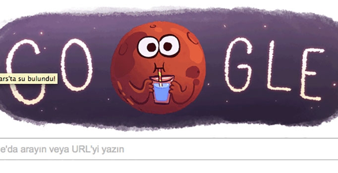 Google, Mars'ta su bulunmasına özel doodle yaptı - KARAR